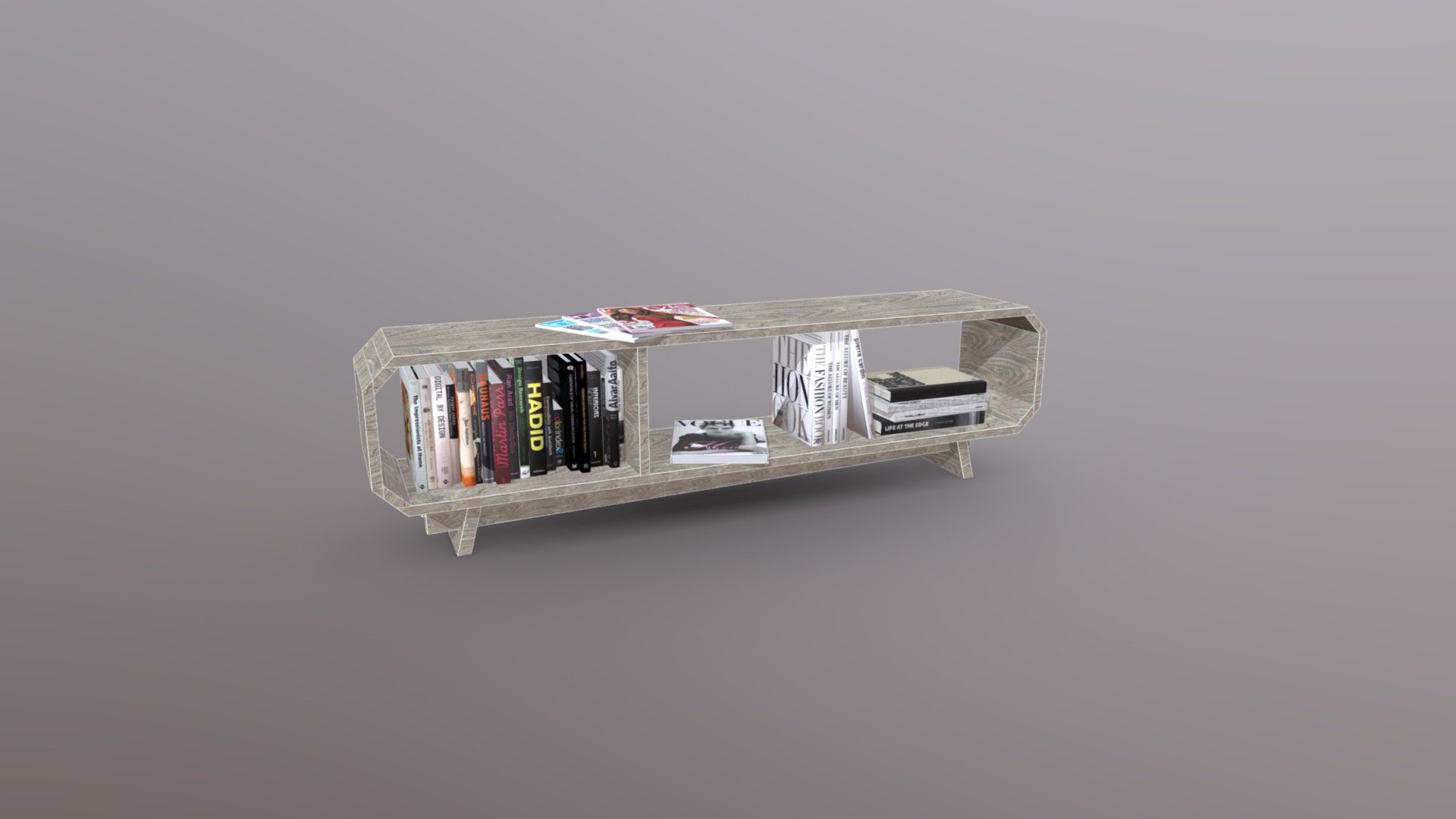 End of bed bookcase Barbarella - 3D model by virterm [984be63] - Sketchfab