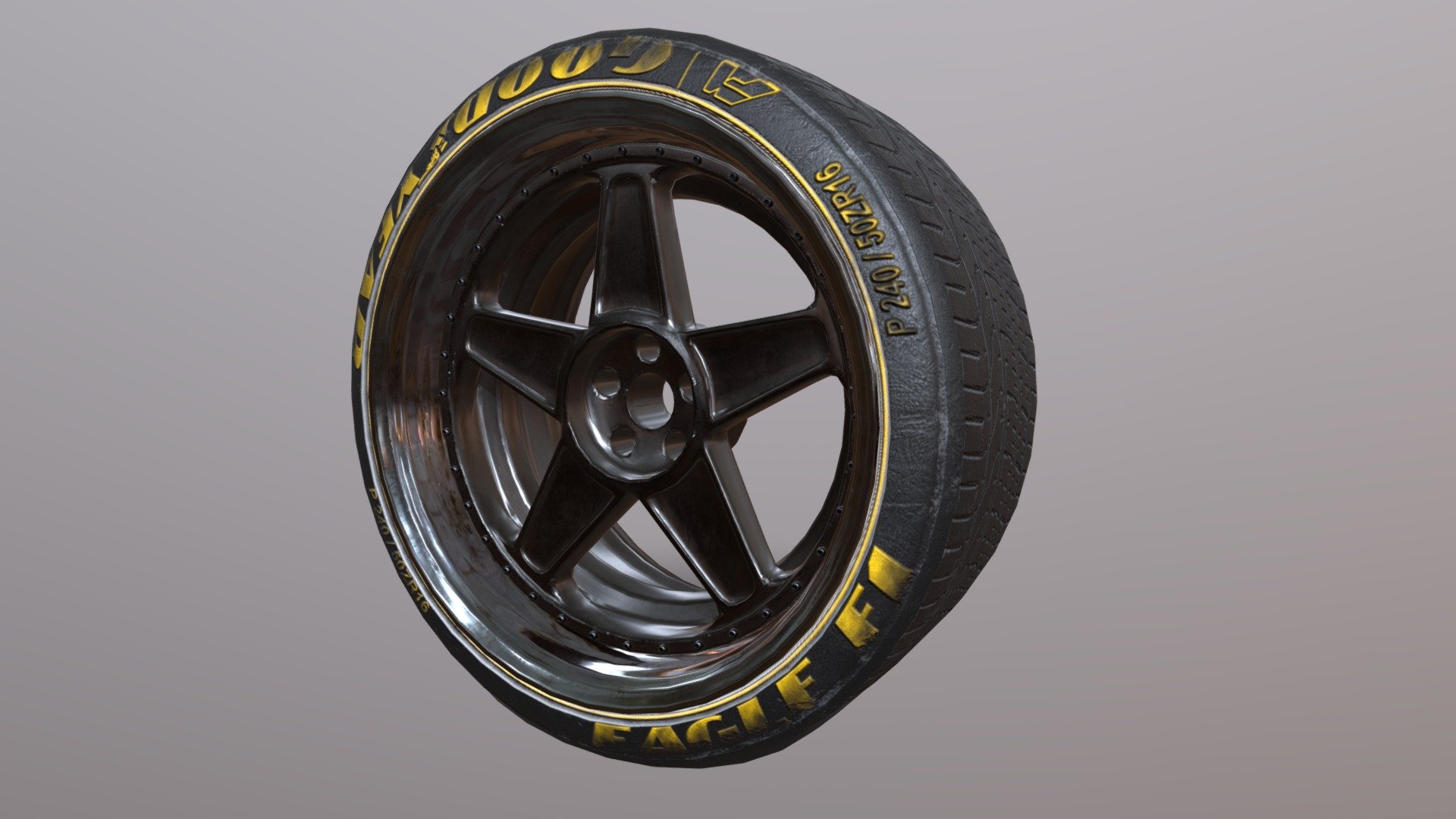 JDM Wheel - Large Border - Buy Royalty Free 3D model by KTKR [984f7a5 ...