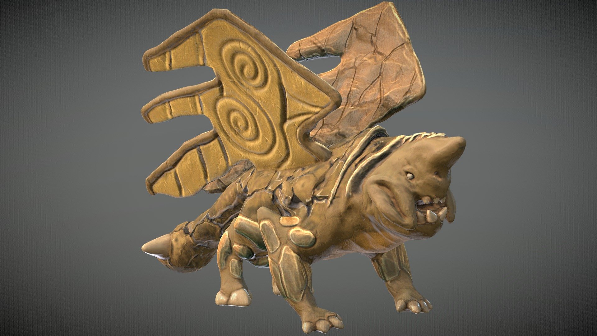 Rock Dragon - Download Free 3D model by D.Cipher [9853a92] - Sketchfab