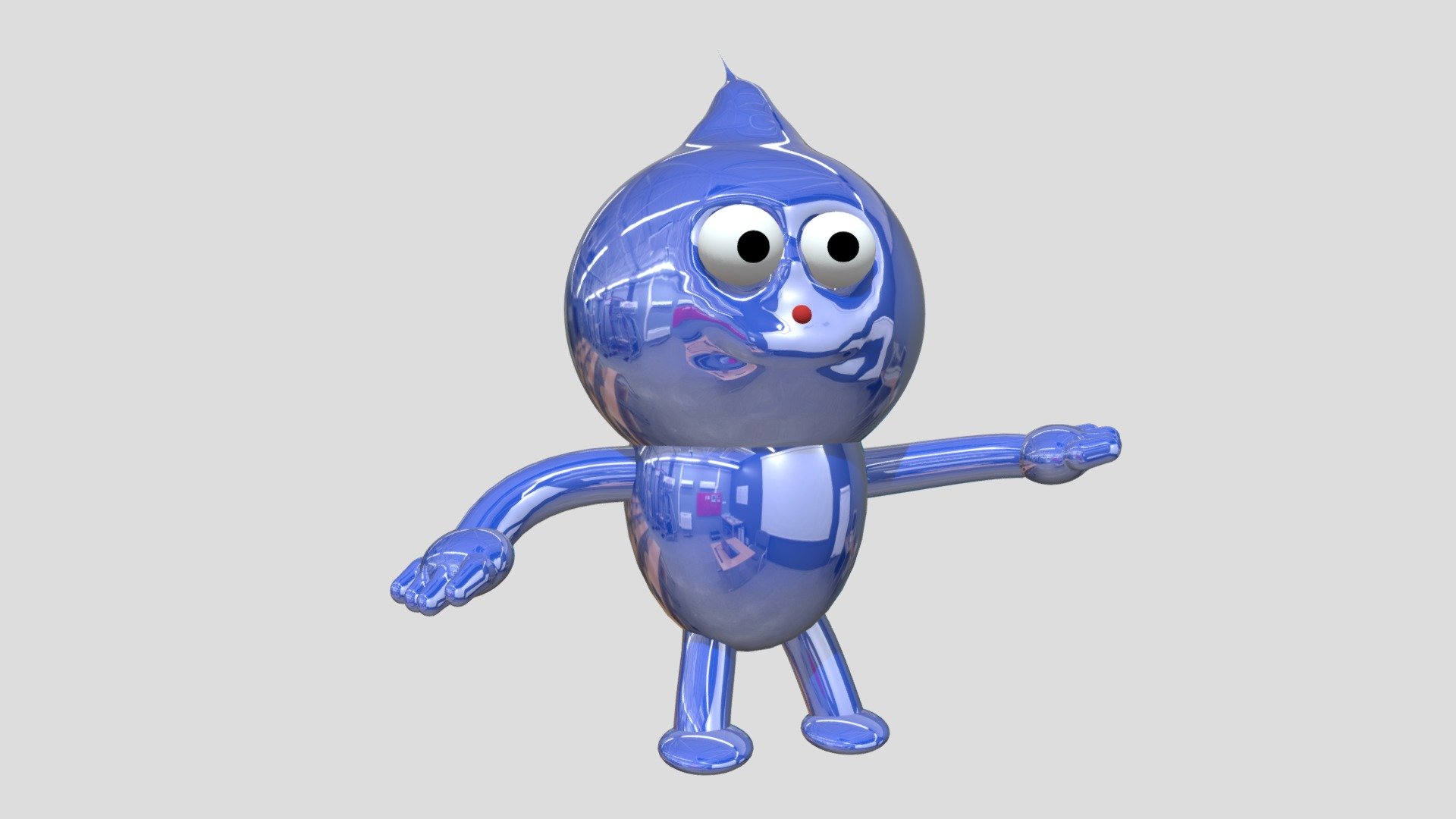 reflective blue - 3D model by Ahmed moamen (@ahmed17) [9855dba] - Sketchfab