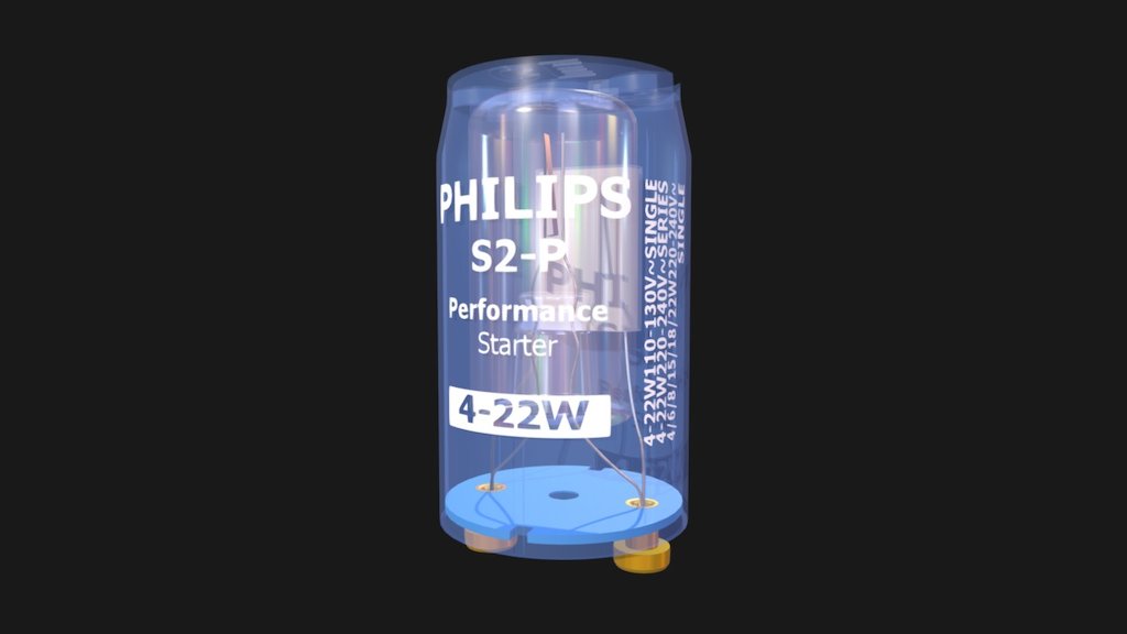 FL LAMP STARTER PHILIPS S-2P 4-22W - 3D model by BH-eStore [98576c3 ...