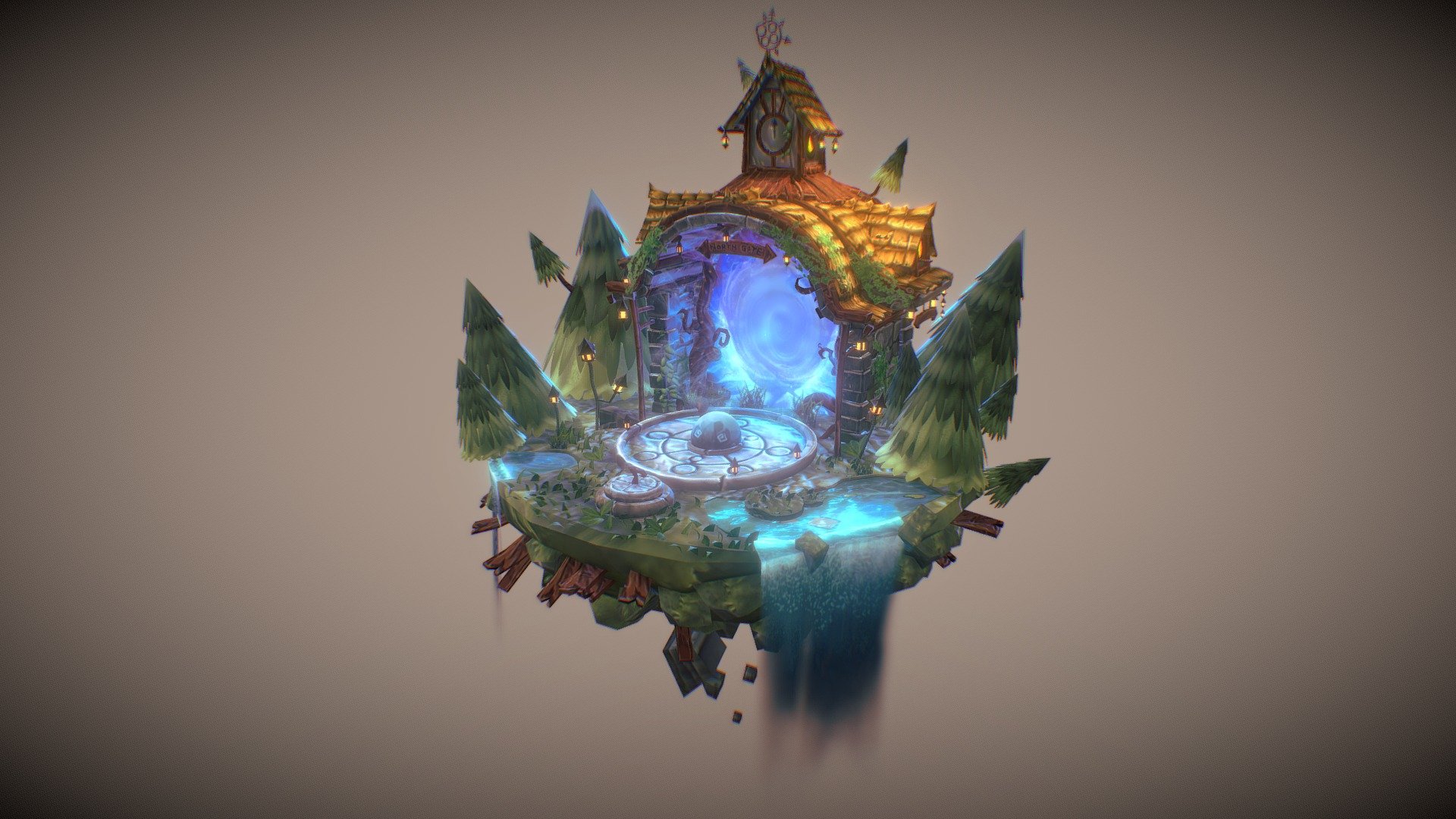 The Gate - 3D model by Andrew Melfi (@andrewmelfi) [9859458] - Sketchfab