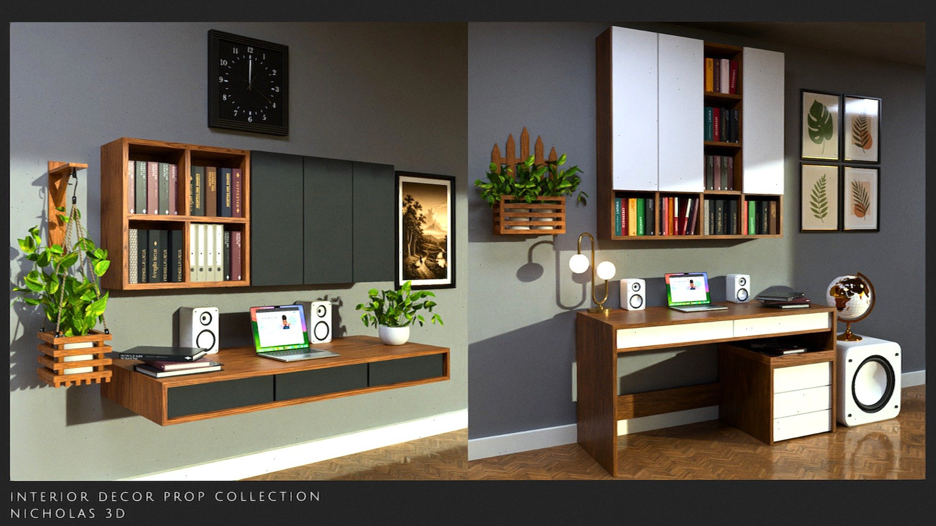 Interior Decor Props Collection Vol. 1 - Download Free 3D model by ...