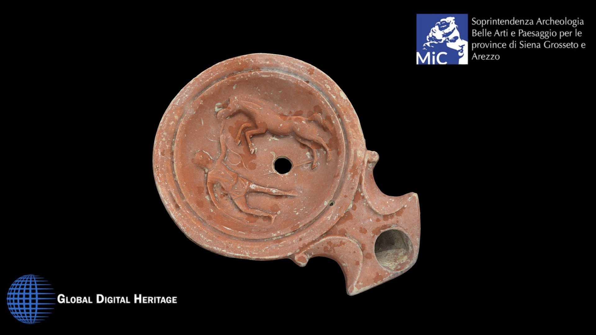 Roman lamp with volutes, Poggio Pinci - Download Free 3D model by ...