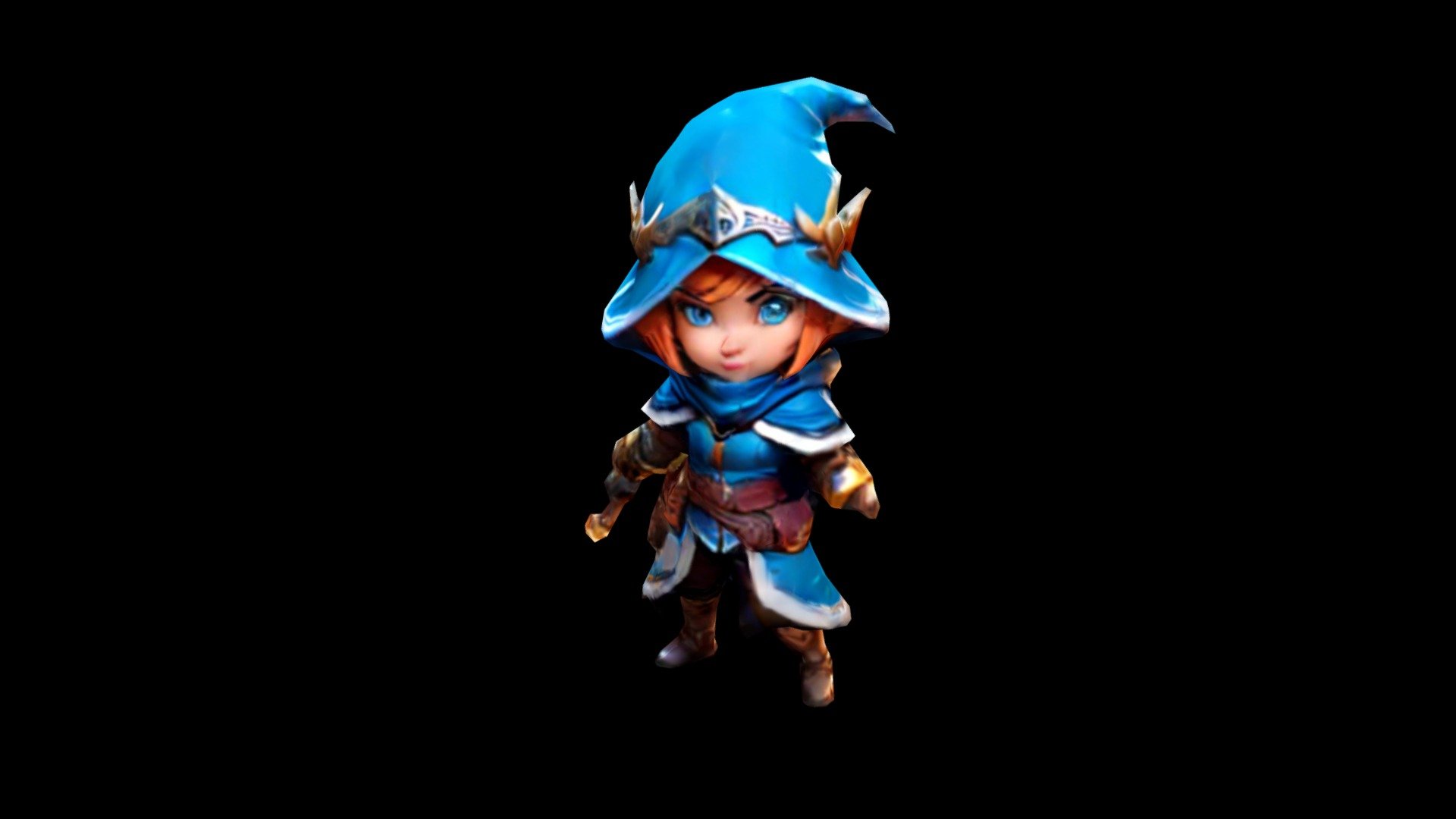 An illustrated character from a video game with - Download Free 3D ...