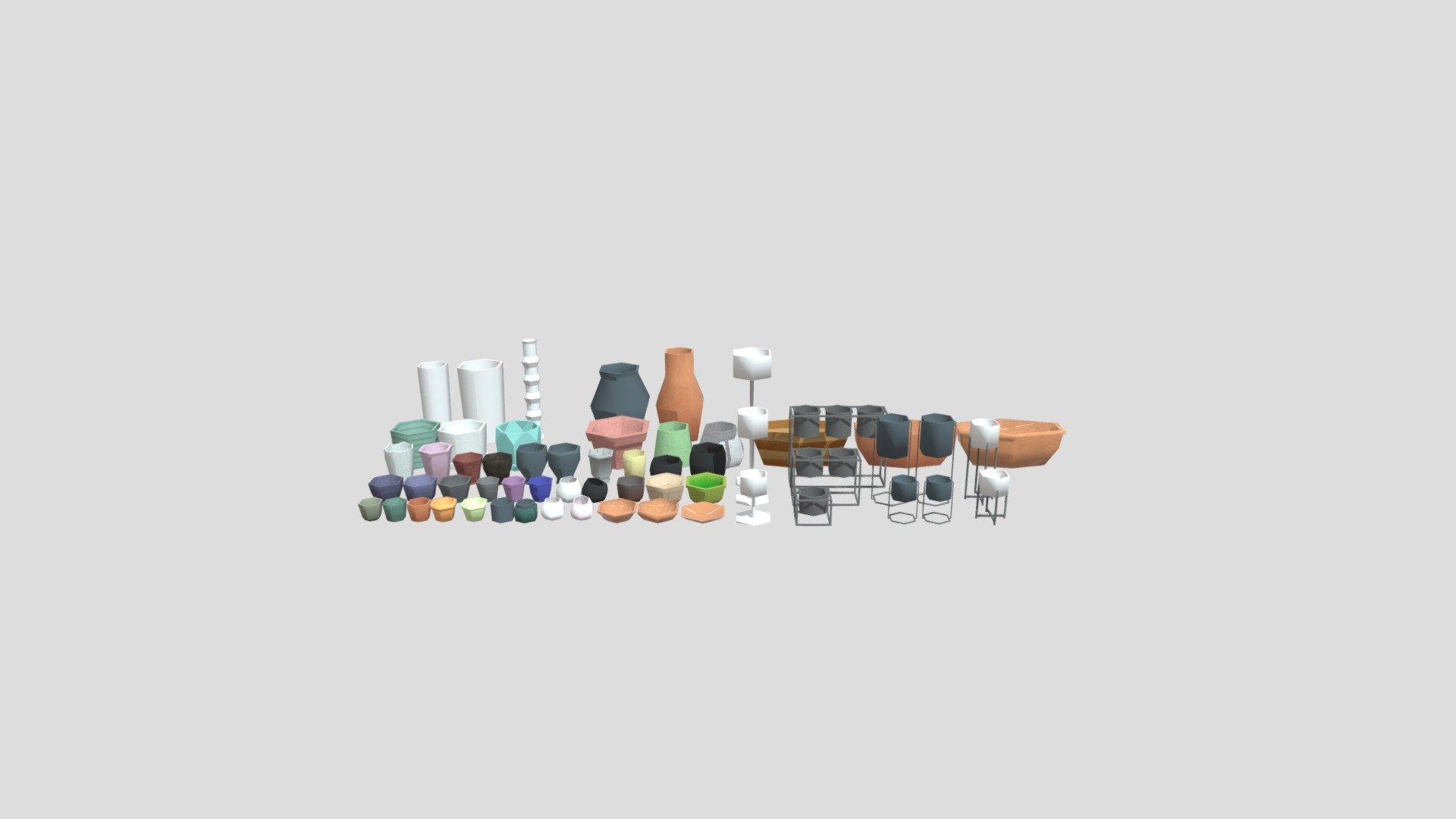 Pot Colletion 01 - Circular - 3D model by geroestalto [9869e7d] - Sketchfab