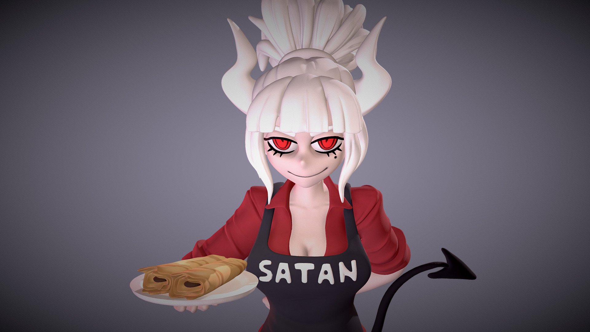 Lucifer with Crepes - 3D model by Marlen (@lazydecay) [986d017] - Sketchfab
