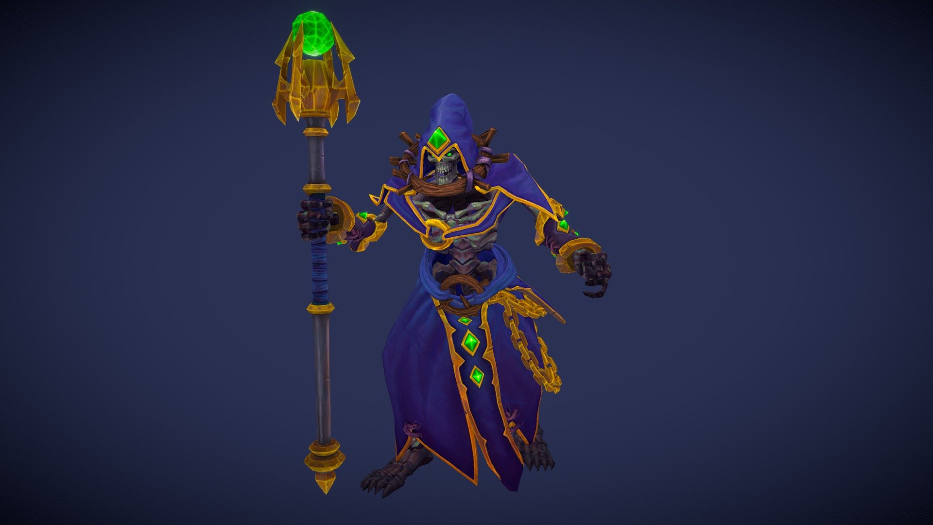 Stylized Skeleton Wizard - 3D model by N-hance Studio (@Malice6731 ...