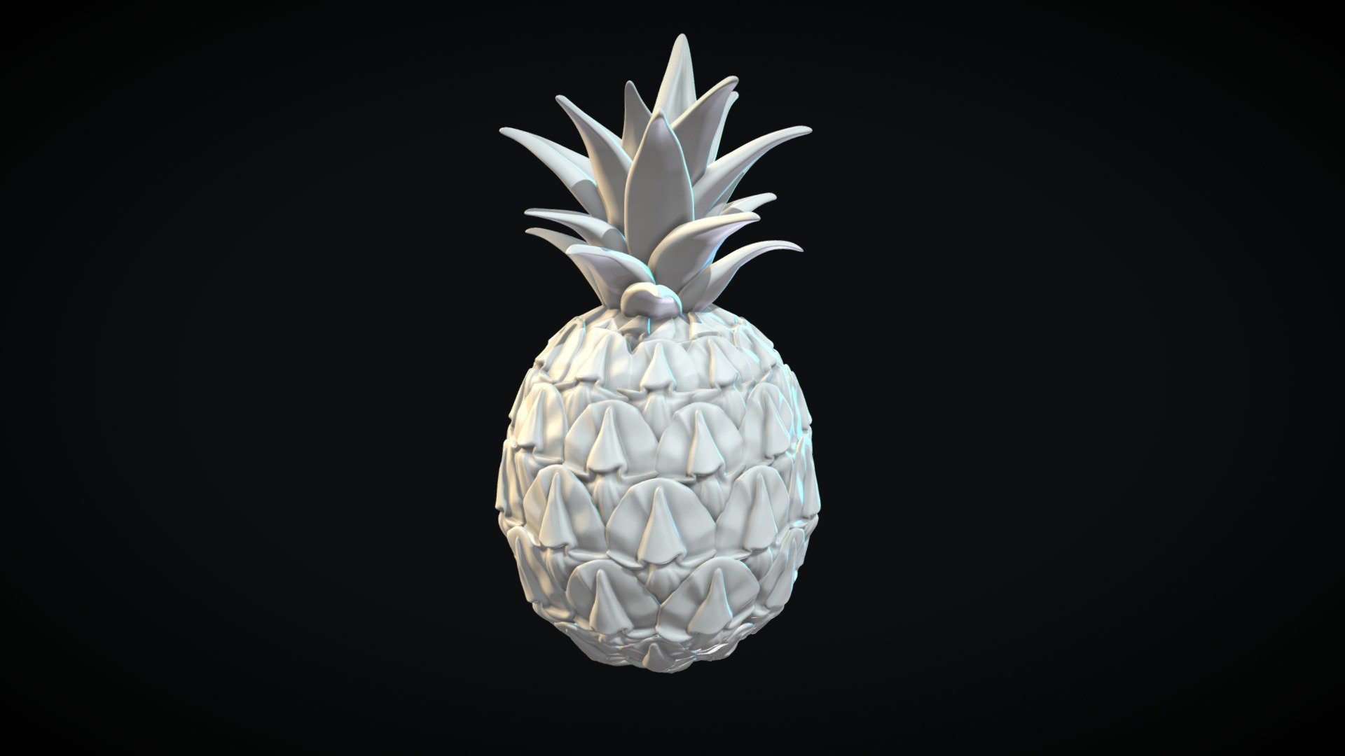 Pineapple sculpt practise - 3D model by megavir4 [9872eab] - Sketchfab
