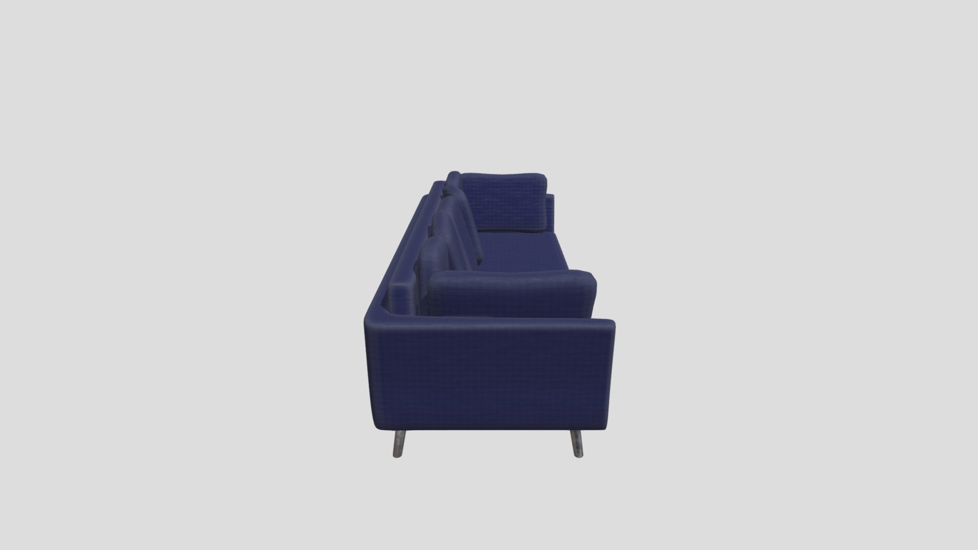 Blue couch - 3D model by bigscorpia [9873b51] - Sketchfab