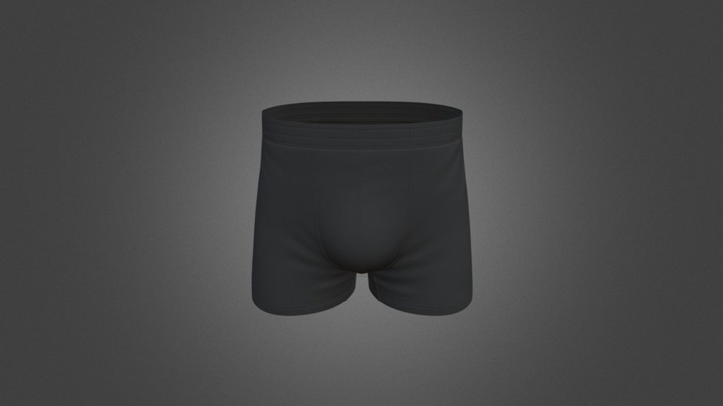 Boxer Brief Black - 3D model by vgenomal [9874992] - Sketchfab