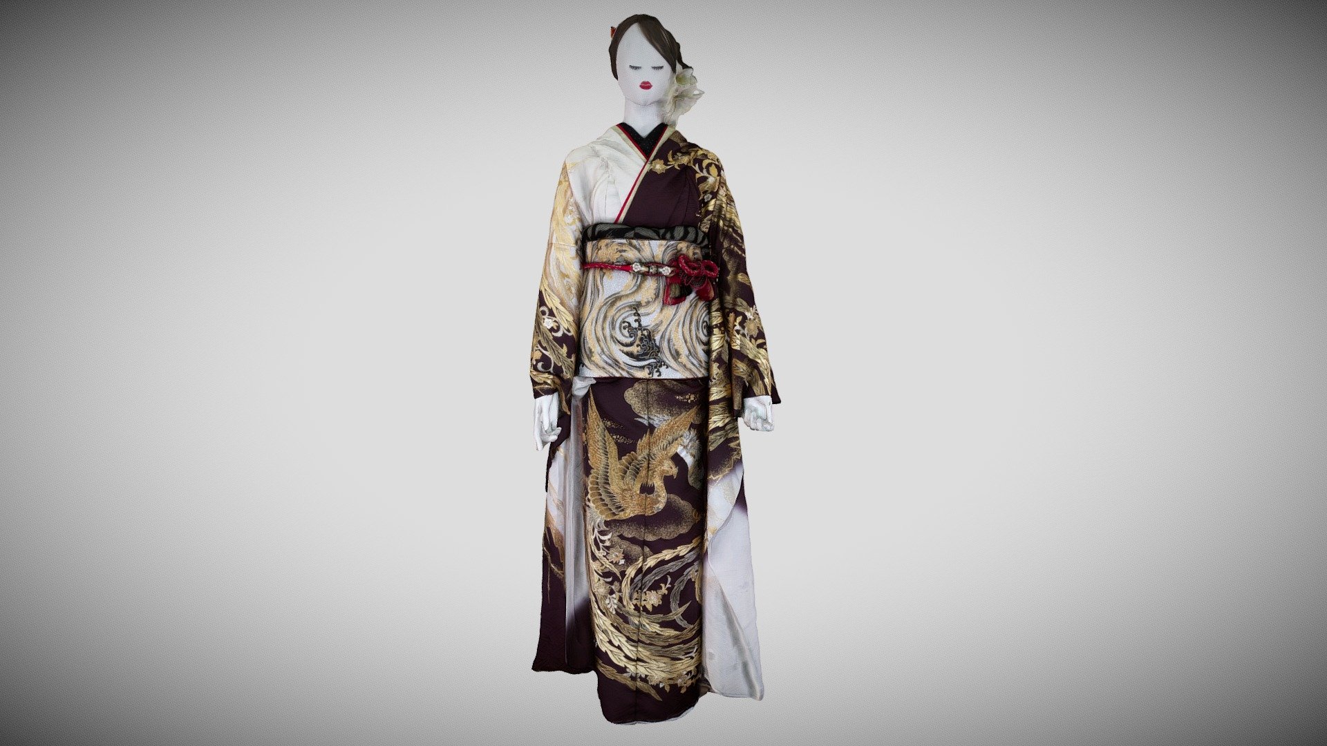 Furisode Phoenix Gold Design - 3D model by Koto3D Stephane Vogley ...