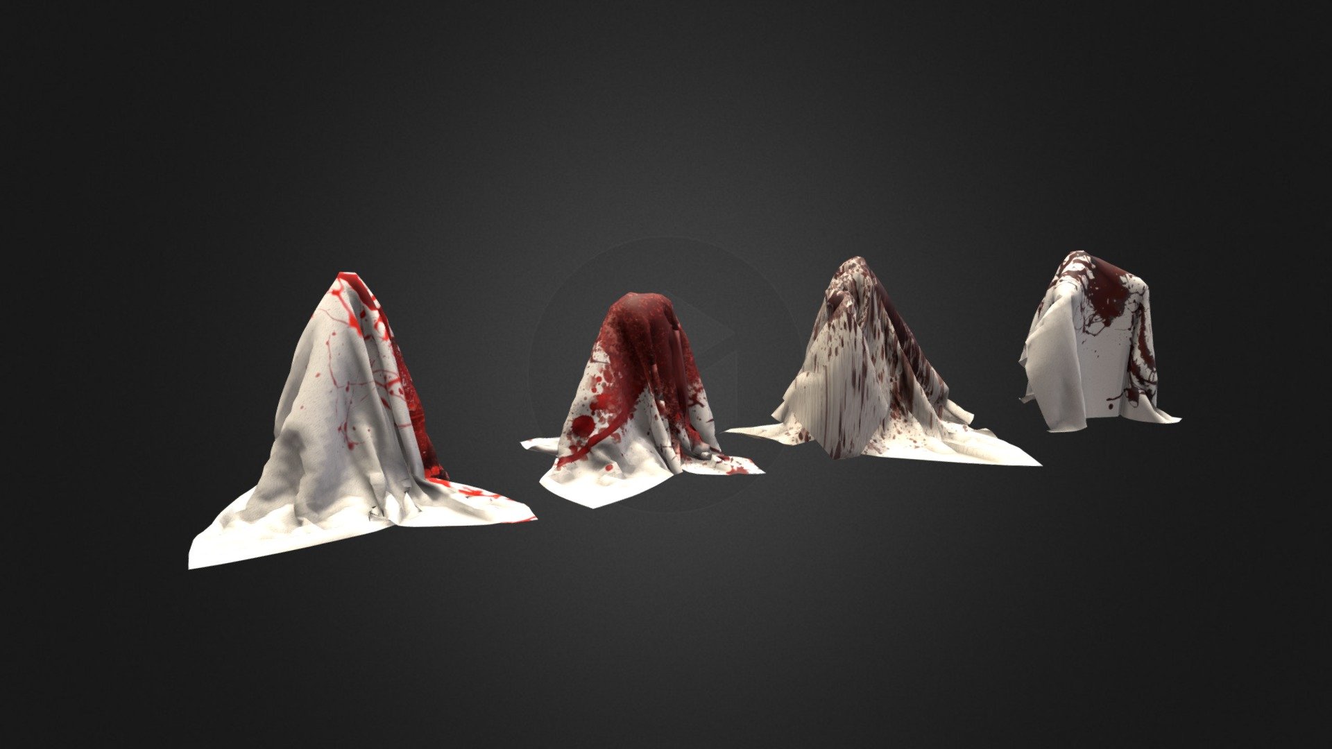 zombies under sheets animated (pack 2) - Download Free 3D model by ...