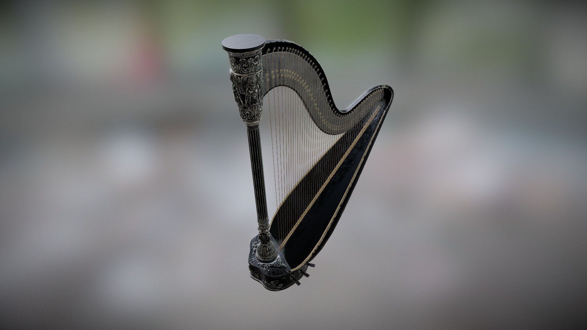 Harp - Download Free 3D model by Ehab (@ehabfares) [9878240] - Sketchfab