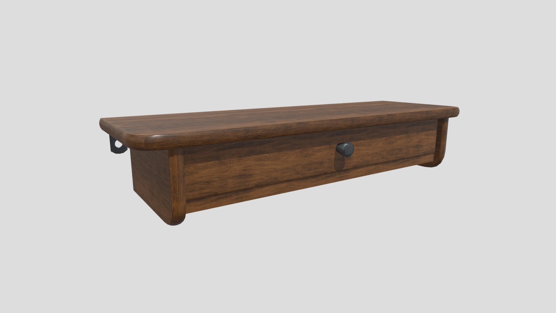 Wall Shelf 2 With Drawer - Buy Royalty Free 3D model by plaggy [987ebd9 ...
