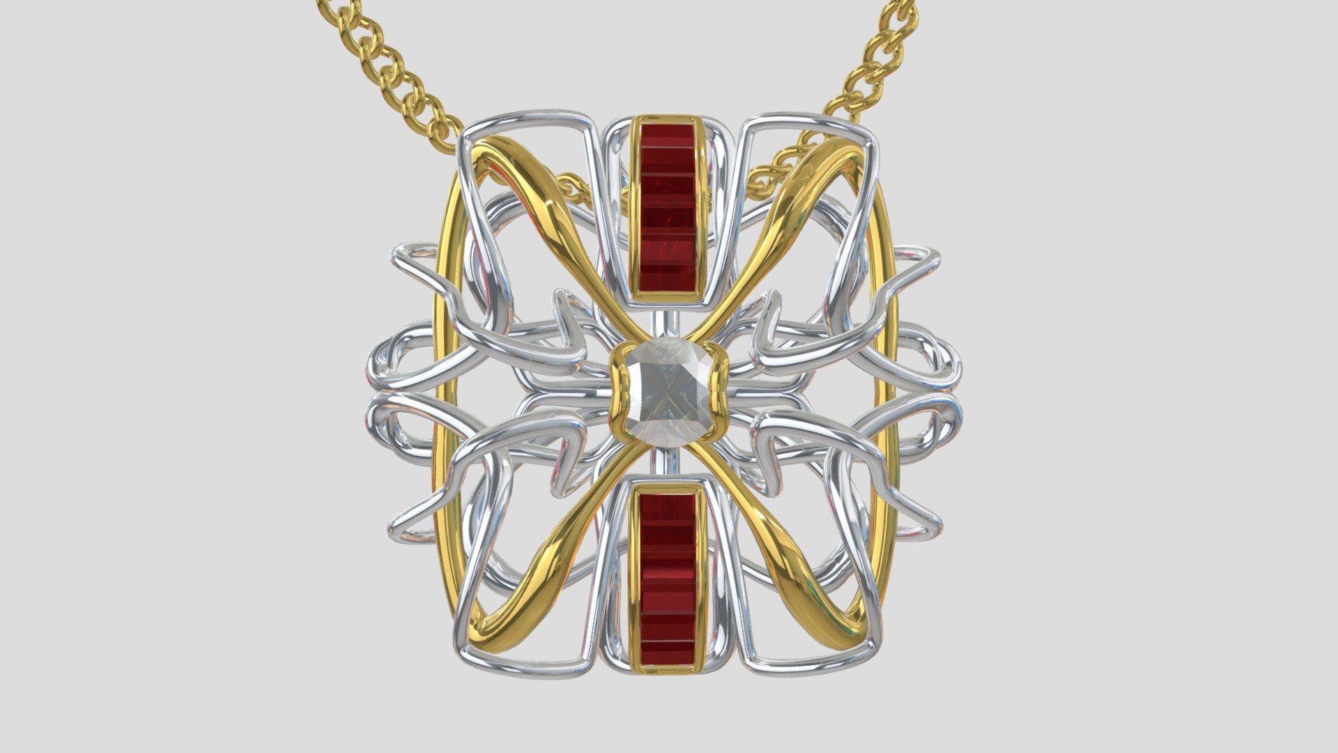 VR Pendant with Diamond and Rubis - Buy Royalty Free 3D model by VR ...