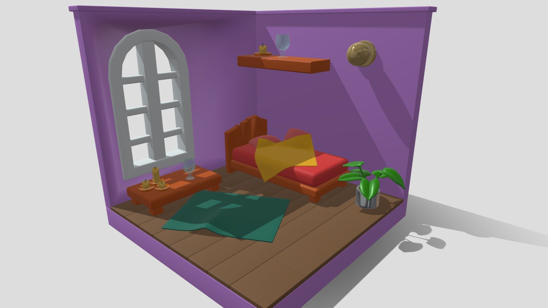 isomatric living room-001 - 3D model by taimourali12 [9883620] - Sketchfab
