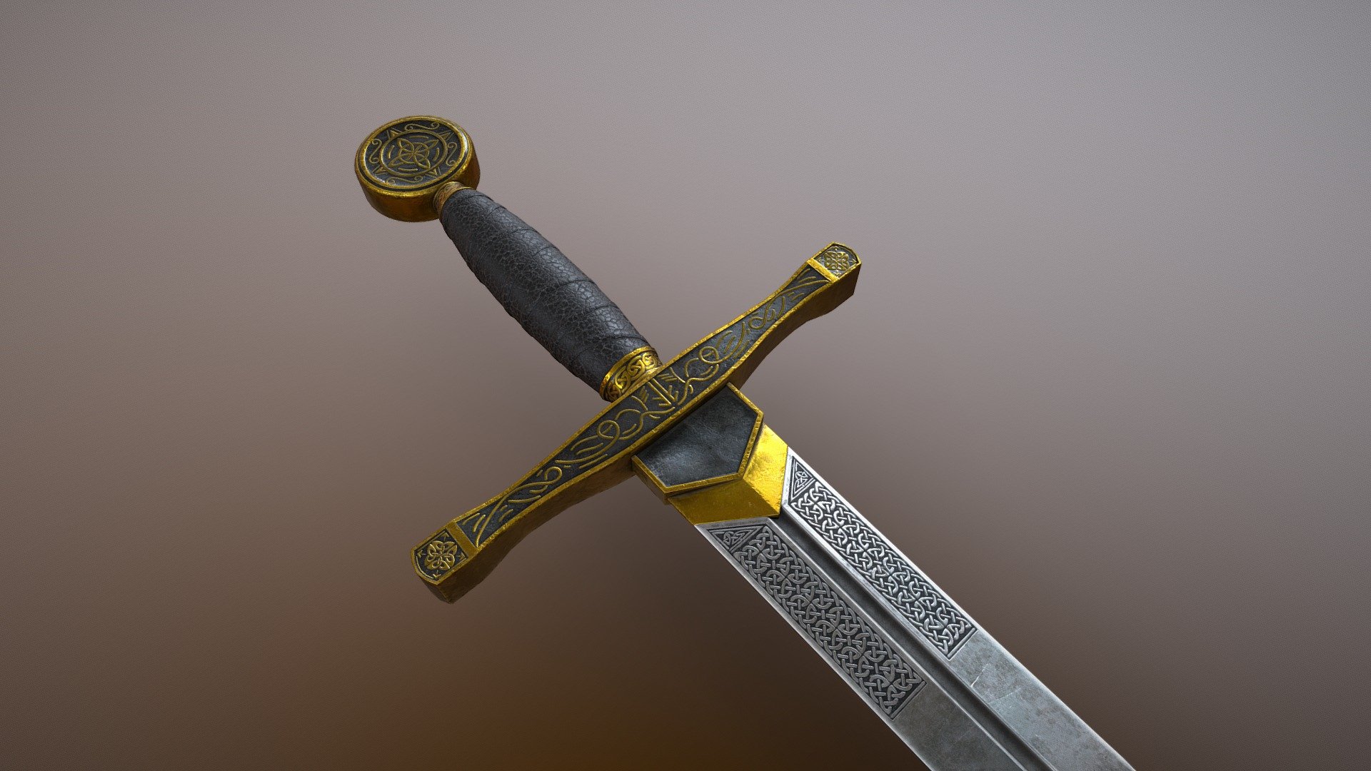 Excalibur Sword Low-Poly - 3D model by Juniix [9885f23] - Sketchfab