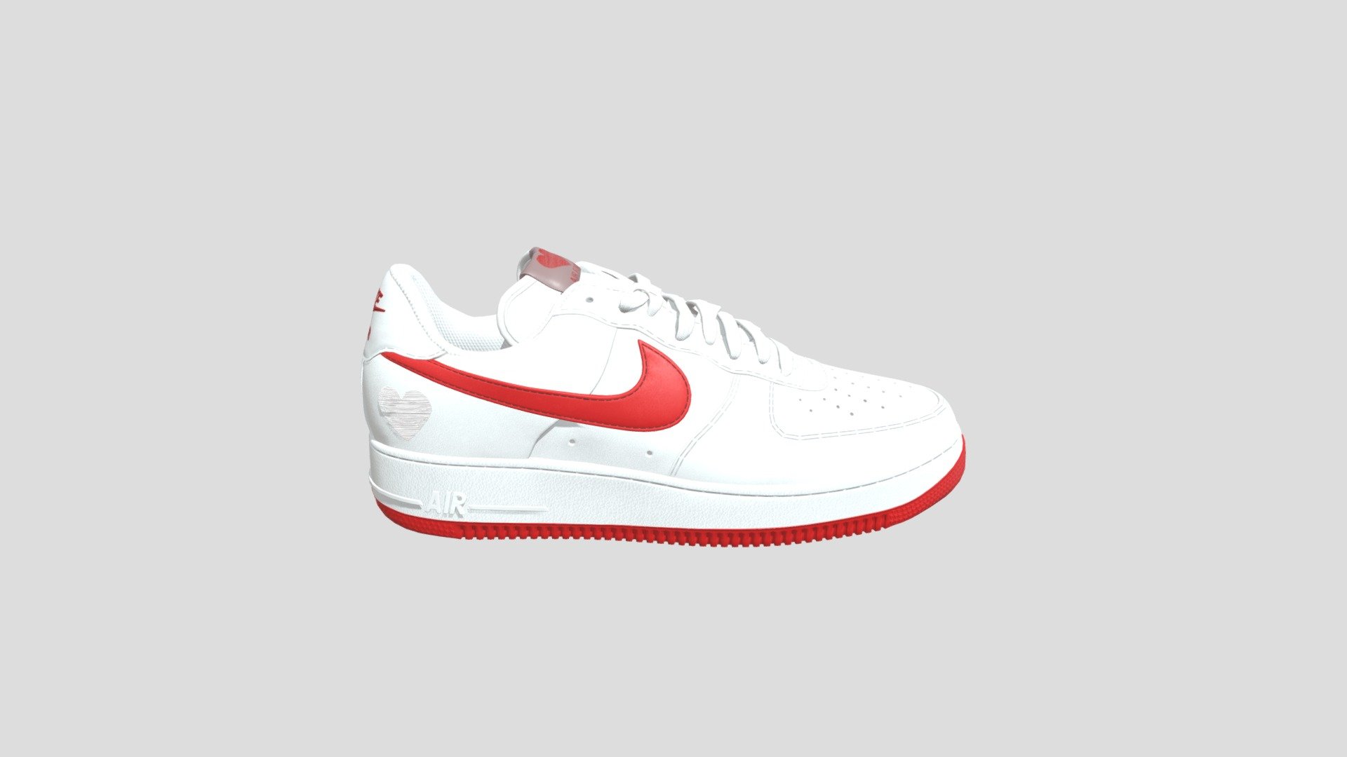 dot swoosh our force one AF1 nike Valentine day - 3D model by awax38000 ...
