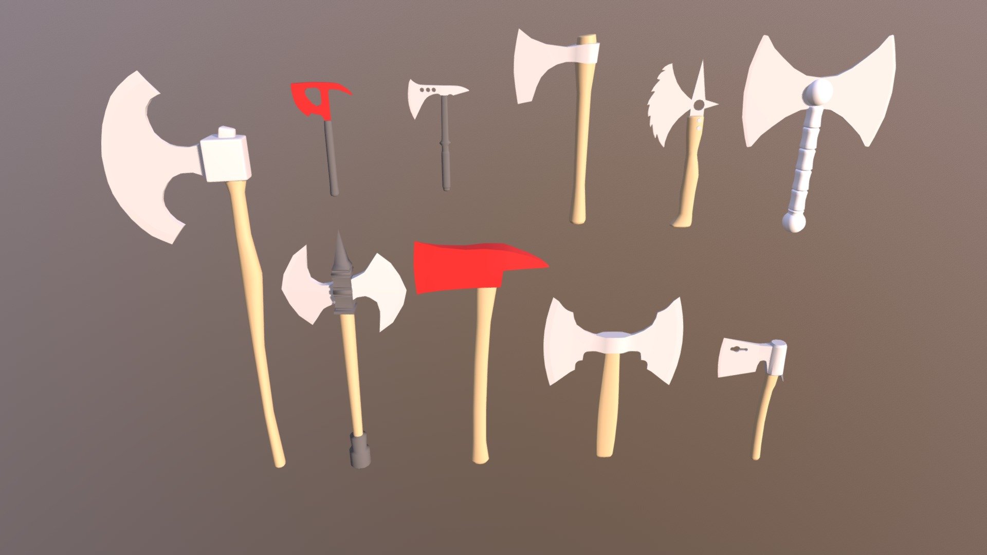 Axes Draft - 3D model by wrenchdotbat [9890ffc] - Sketchfab