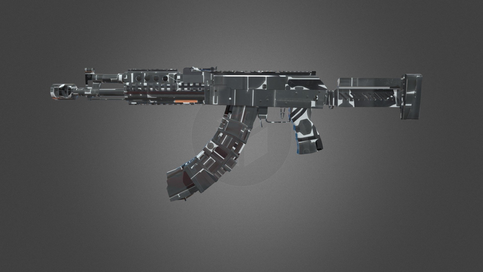 AK-105 | Realistic 3D Model - Download Free 3D model by erenzek ...