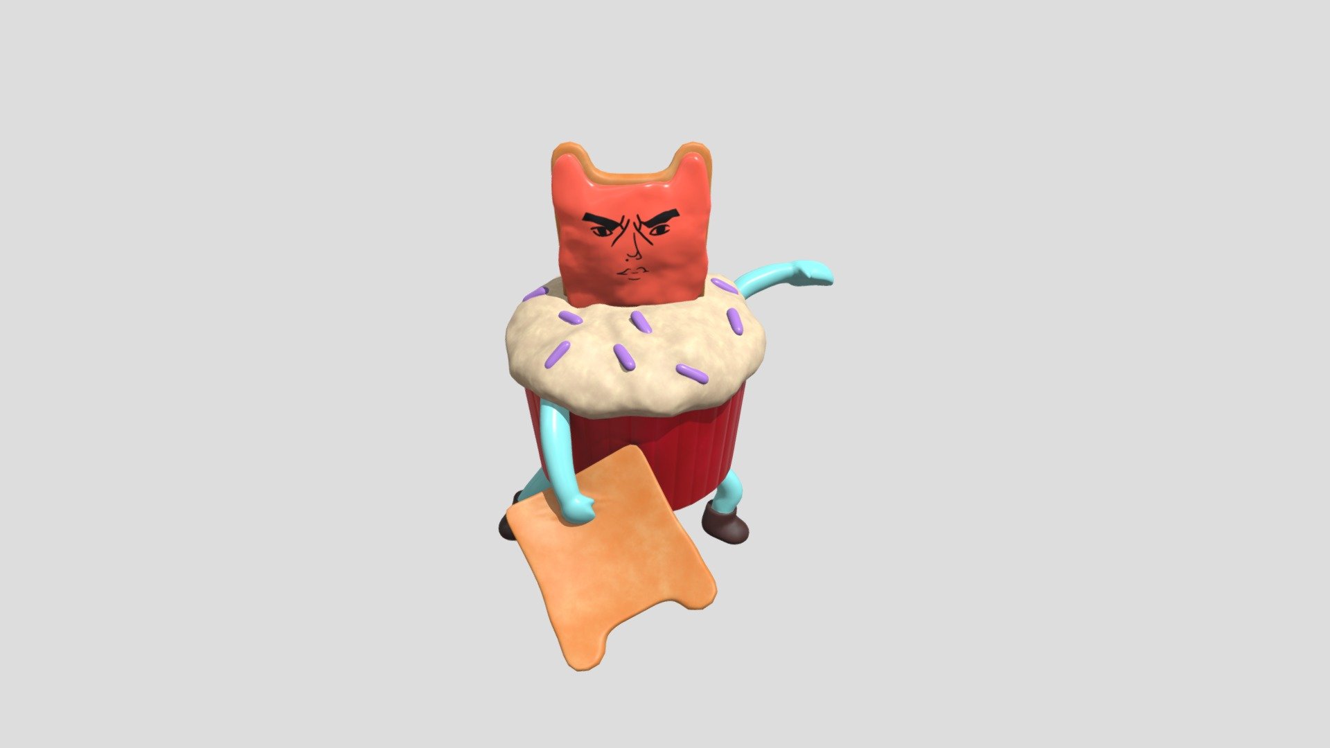 Sr. Muffin Bread Face | Tennis War - (Fan Art) - 3D model by Charlie ...