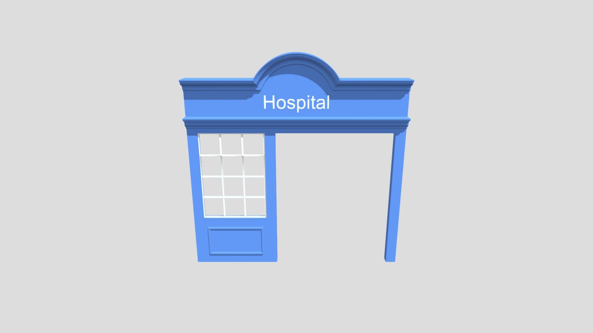 Hospital gate - 3D model by quanghuy.skynext [989a5fd] - Sketchfab