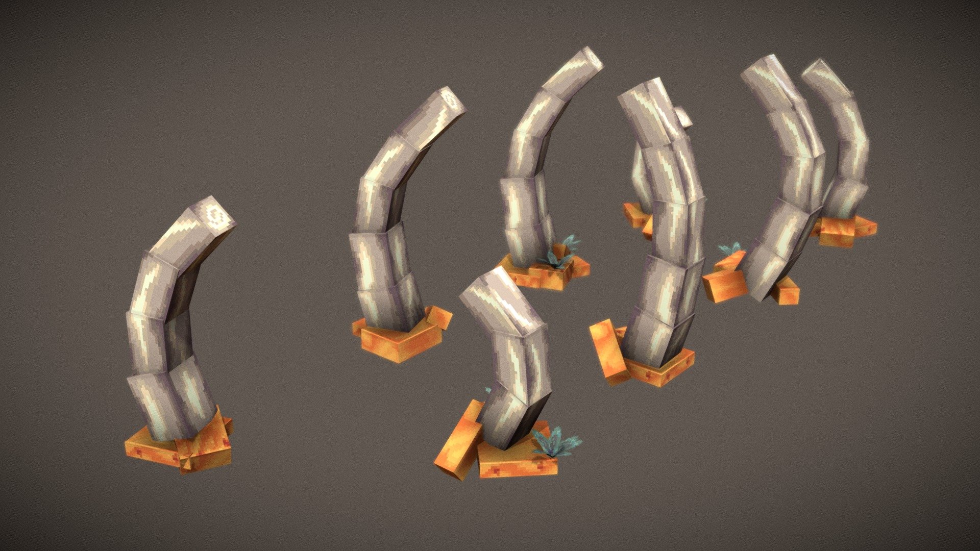 Bone Pillars - 3D model by pluckycat [98a4121] - Sketchfab