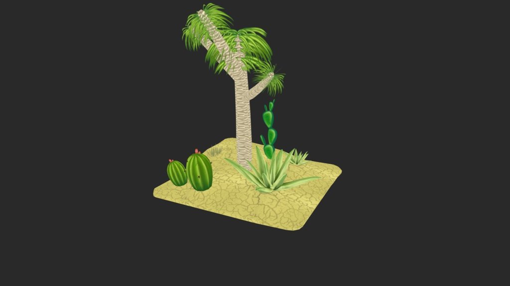 Desert plants - 3D model by agnesmarin [98a4f0a] - Sketchfab