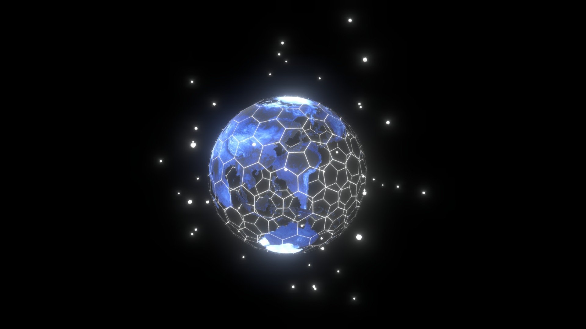 Hologram Hex Planet Earth - Animated - Buy Royalty Free 3D model by ...
