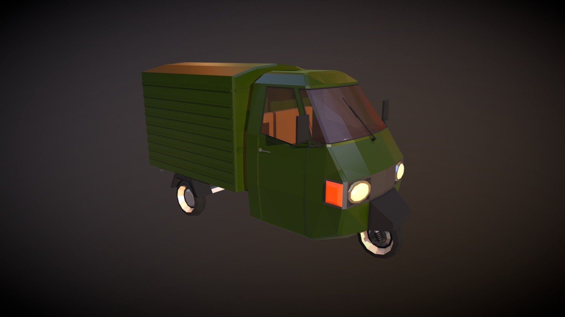 Low Poly Three Wheeled Van 02 - Buy Royalty Free 3D model by Linder ...