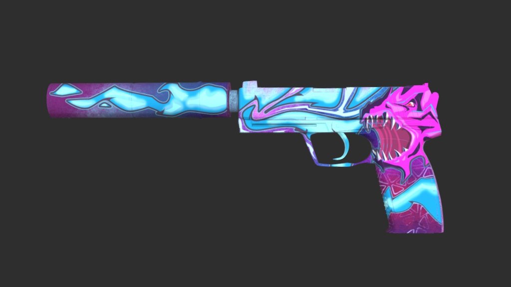 USP Pink Monster - 3D model by justinhater [98aa8d8] - Sketchfab