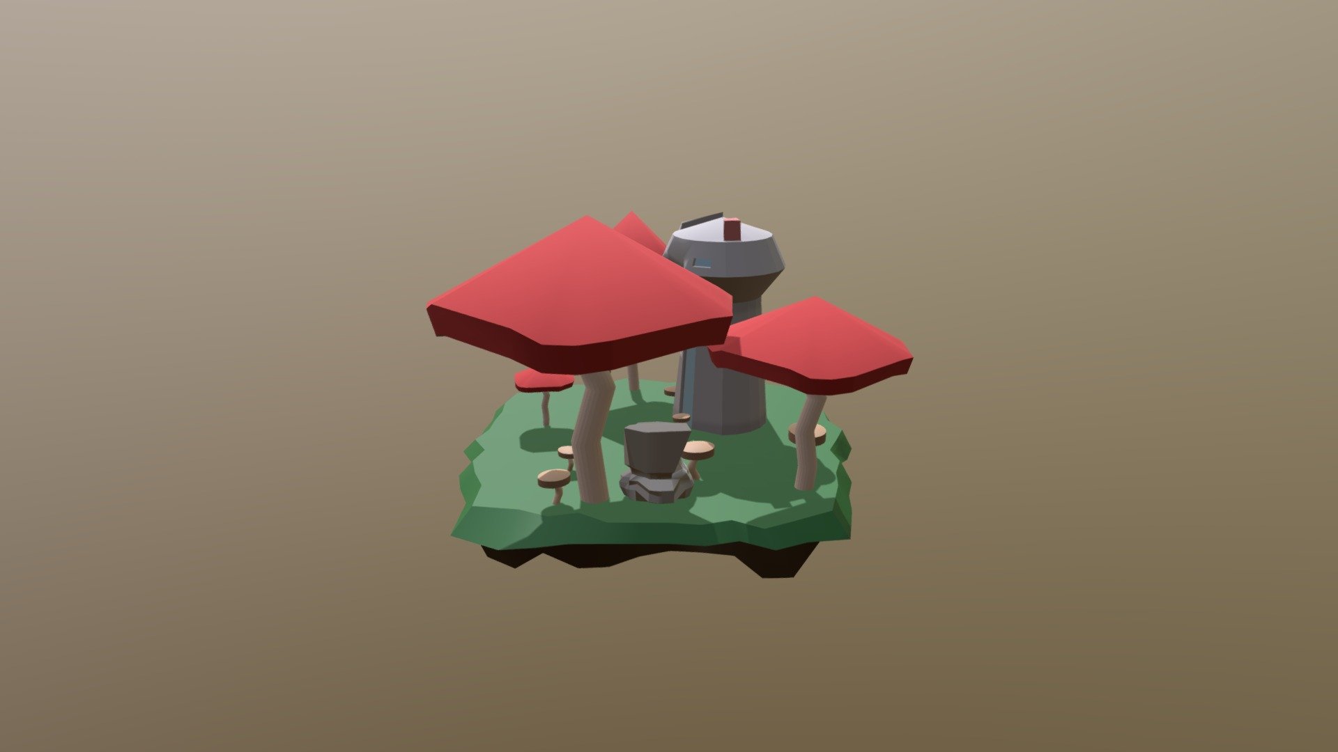Alien Mushroom Plinth - 3D model by Jess Prior (@KaijoDragoon) [98ae699] - Sketchfab