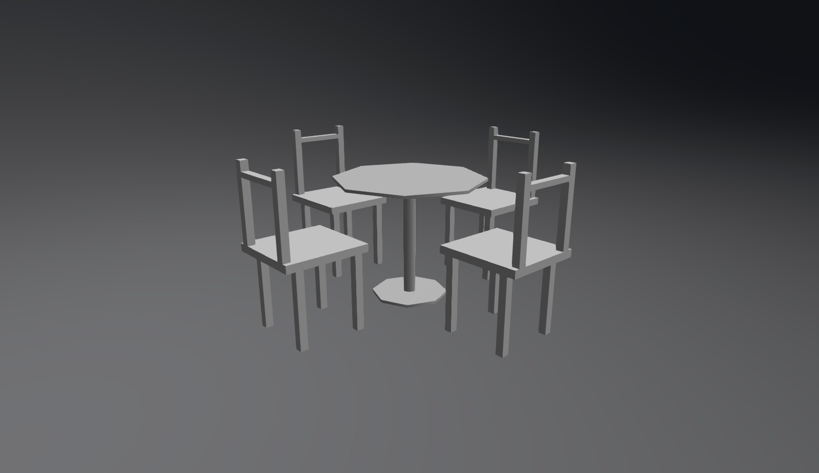 Low Poly Dining Set - 3D model by Orricle [98aeecd] - Sketchfab