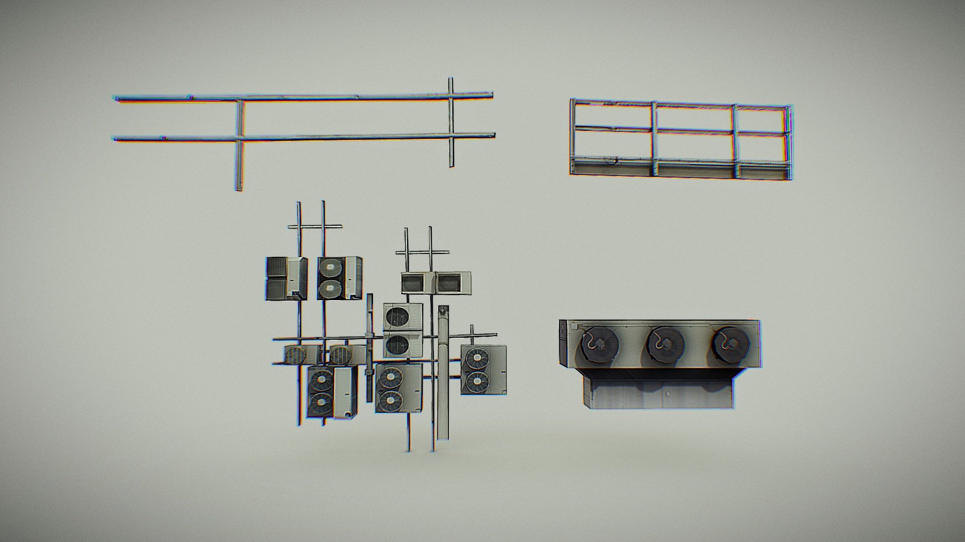 AC Air Conditioning Low Poly props - Download Free 3D model by Savy ...
