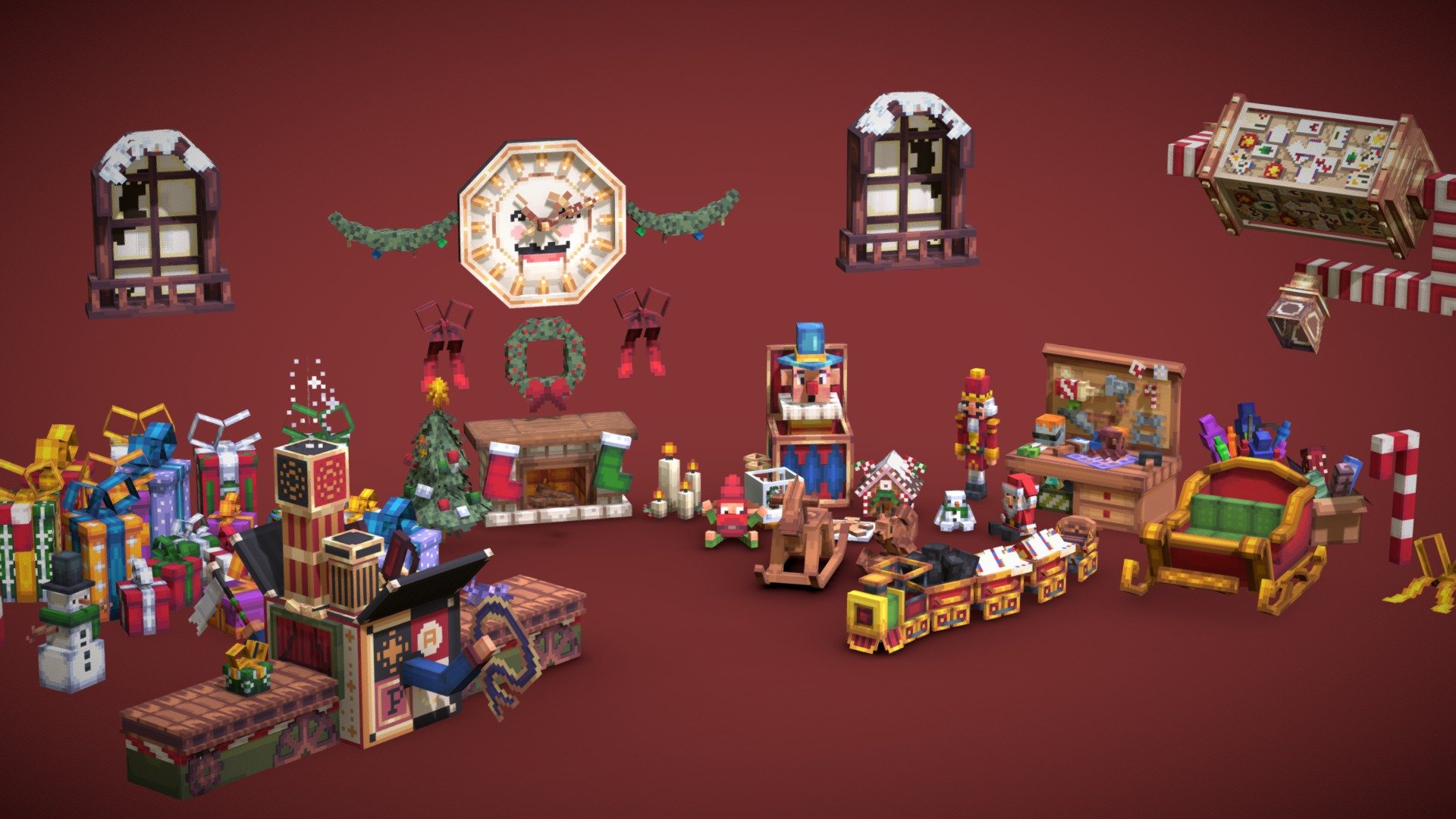 Santa's Village Pack (Showcase) - 3D model by pluckycat [98b1847 ...