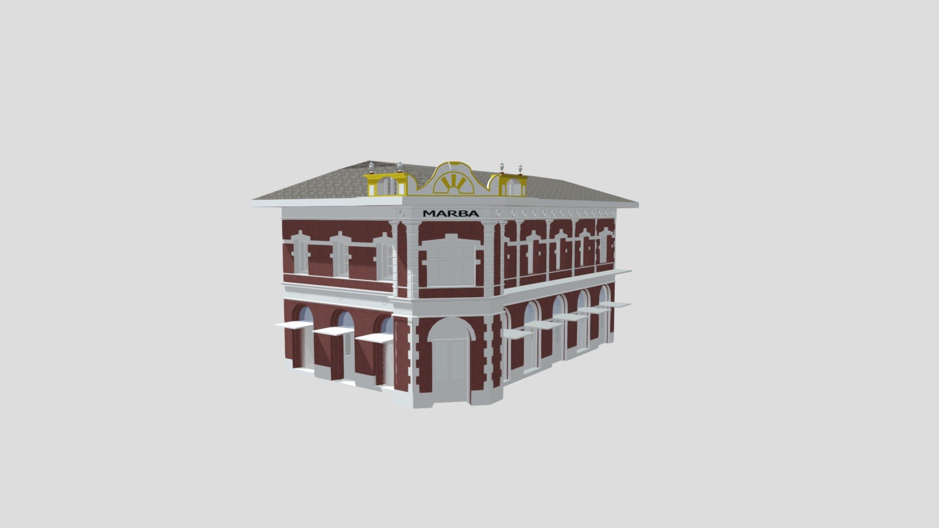 Gedung Marba - Download Free 3D model by fenikusuma [98b3caa] - Sketchfab