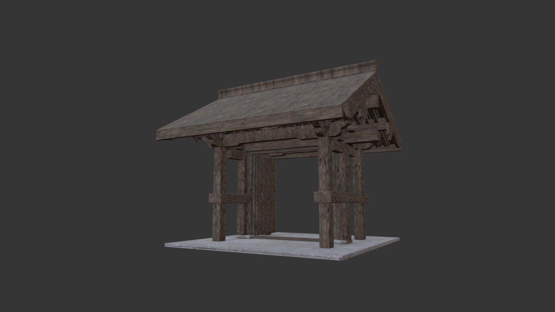 Shinto Temple Gate - 3D model by RTMarsh [98b5633] - Sketchfab