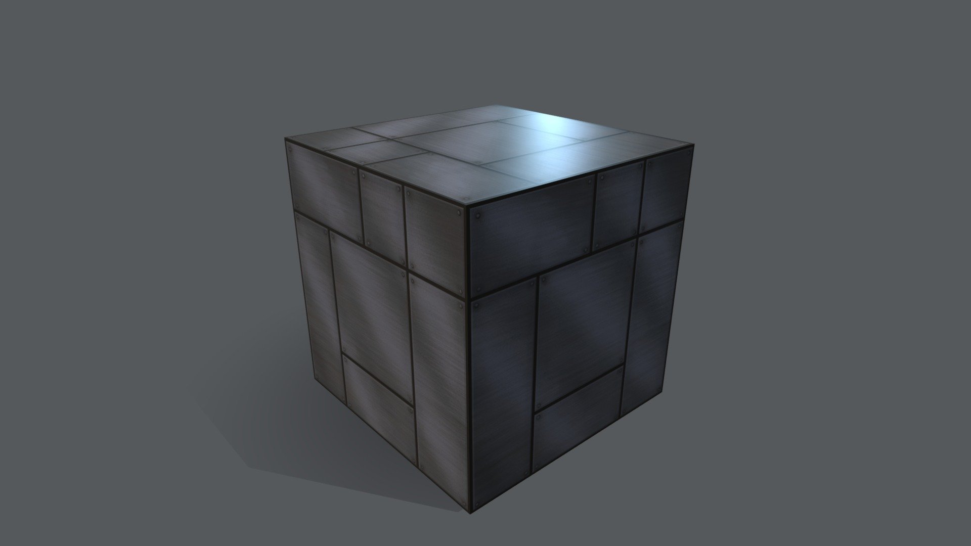 Metal_cube - 3D model by Kryddnejlika [98b7737] - Sketchfab