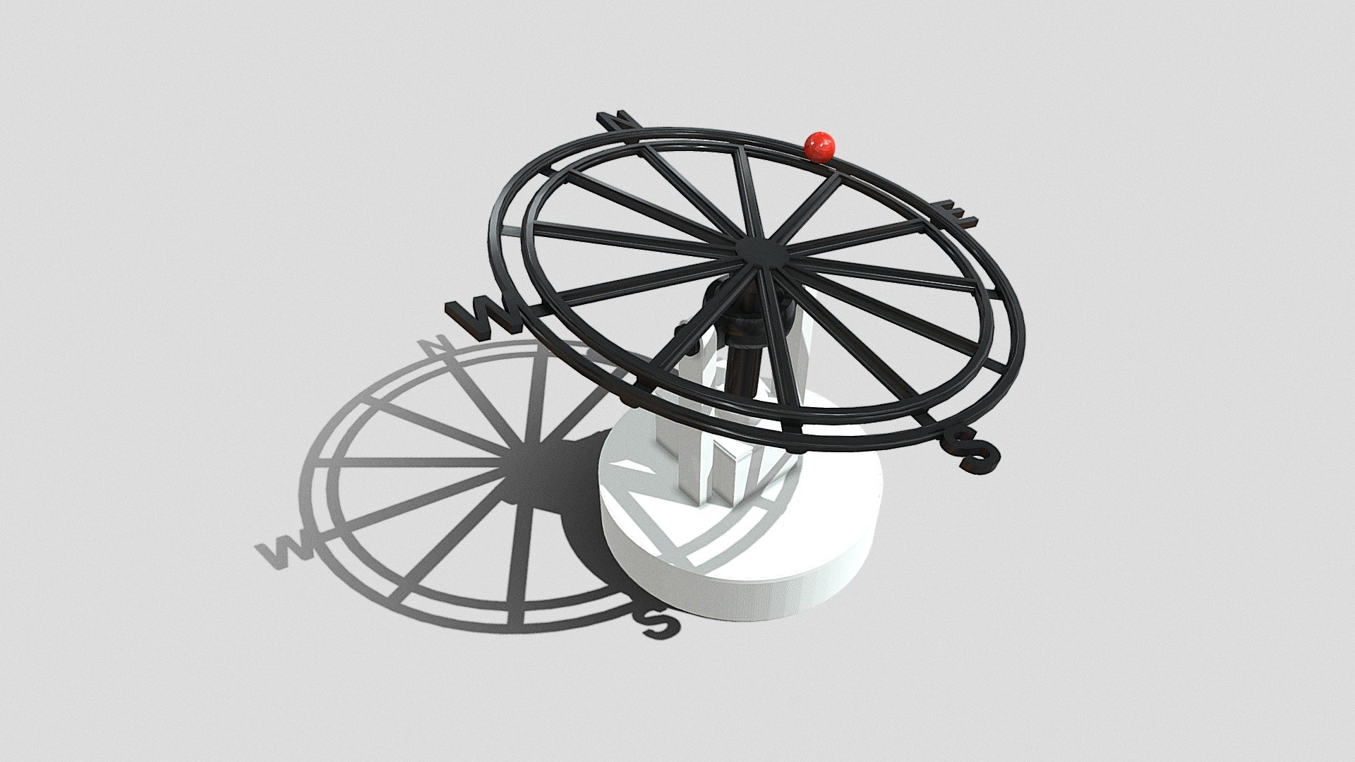 Marble Wind Direction Gauge - Animated - Download Free 3D model by ...