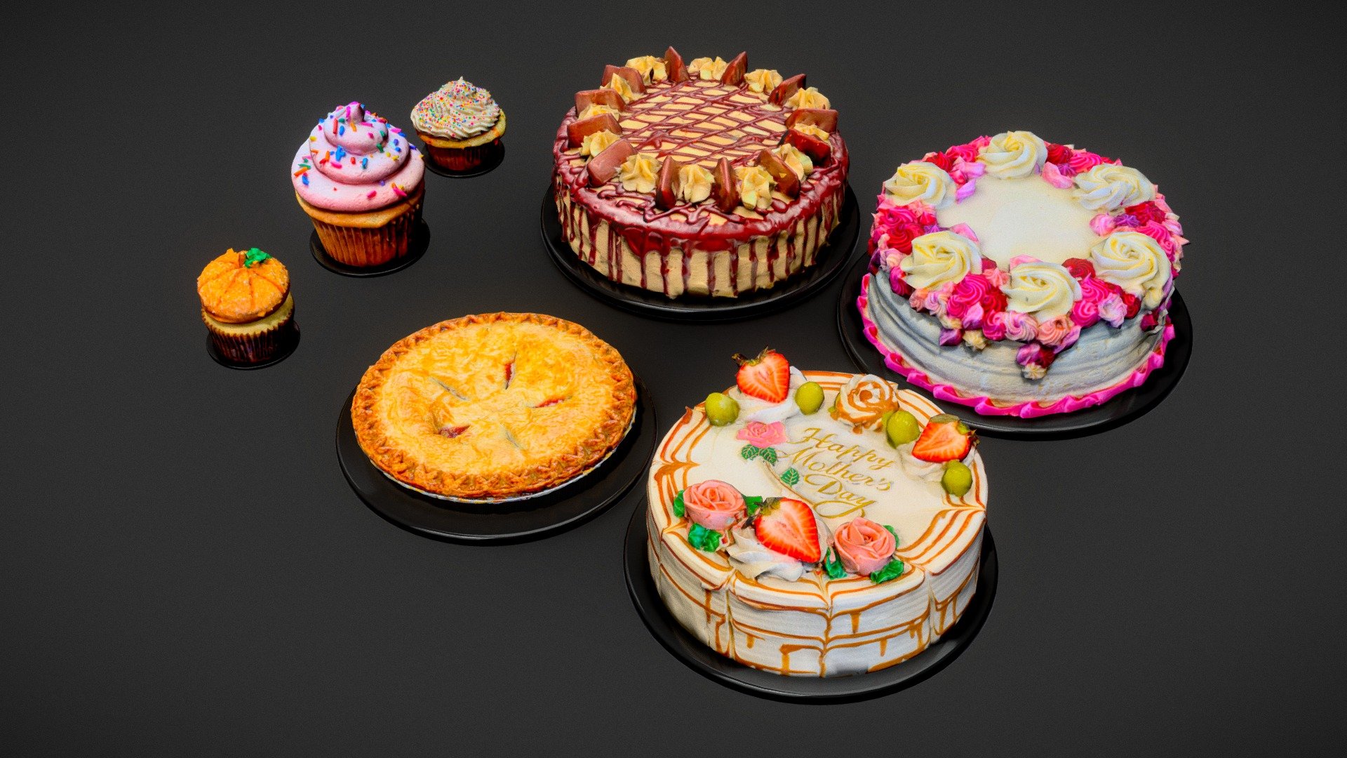 4K Cakes Collection - 3D Scan - VR AR Ready - Buy Royalty Free 3D model ...
