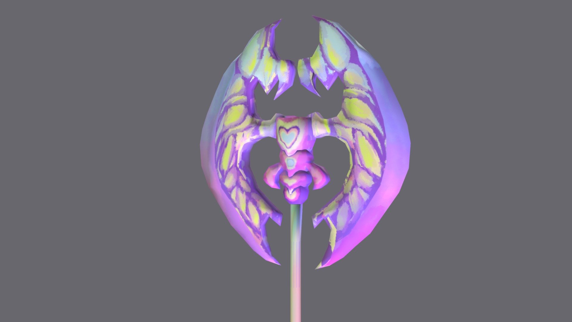 Heart Butterfly Axe - 3D model by Mello Huxtable (@mellohuxtable ...