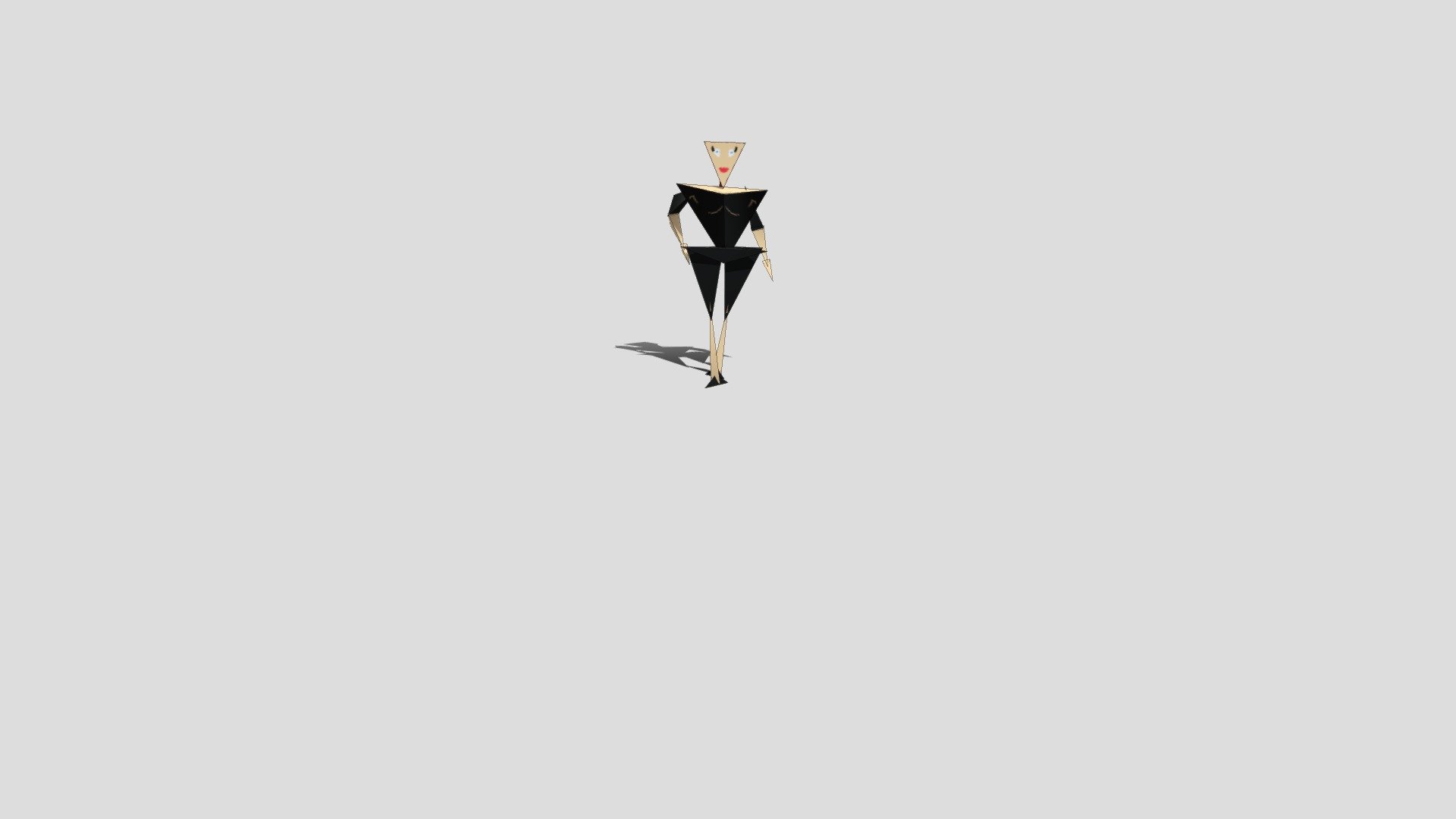 low poly lady with texture [64 tri] - Download Free 3D model by Sly_i ...