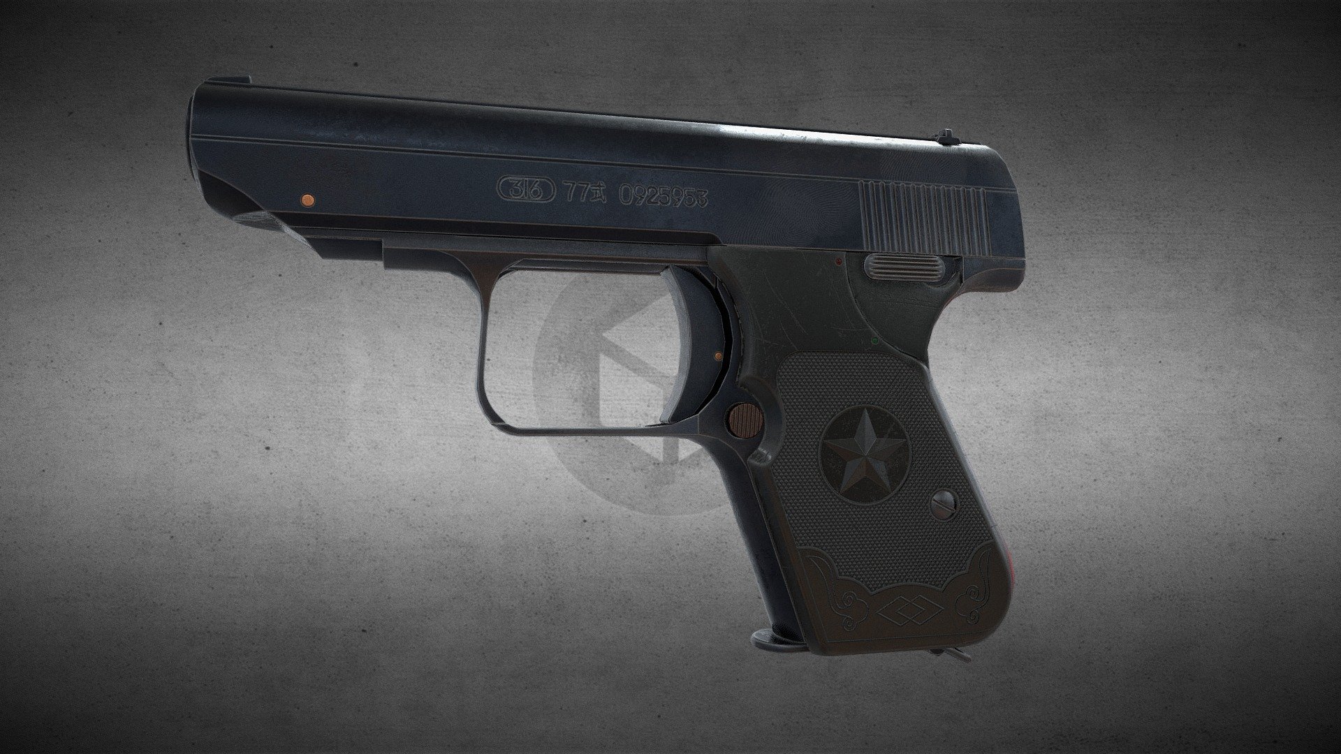 Type-77 Pistol - 3D model by Gewehrschutze [98c261d] - Sketchfab