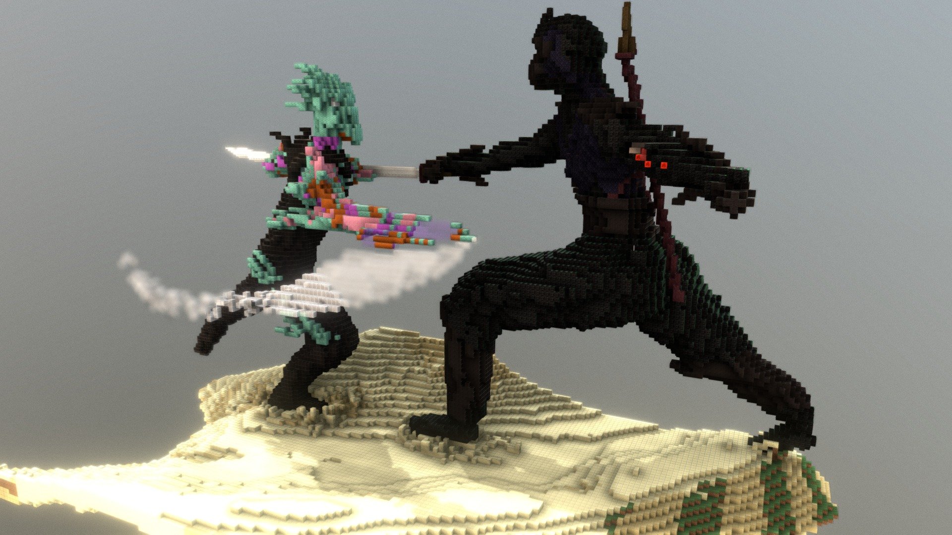 Epic Battle - Alien Vs. Ninja - 3D model by Plutouthere [98c37c9 ...