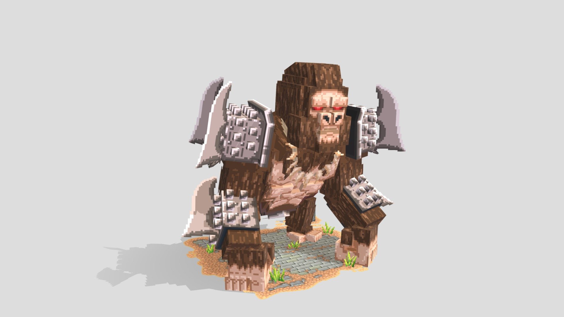 Armored Giant Gorilla - Animated Blockbench File - Buy Royalty Free 3D ...