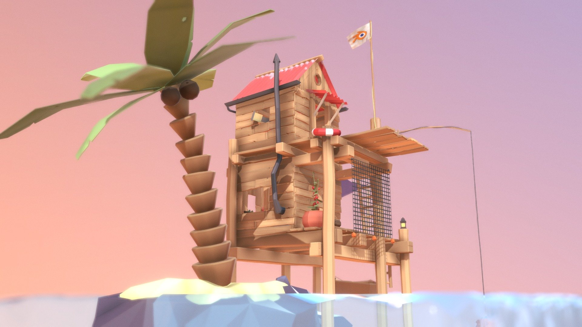 Animated Sea Shack - Download Free 3D model by EddyNL [98c7076] - Sketchfab