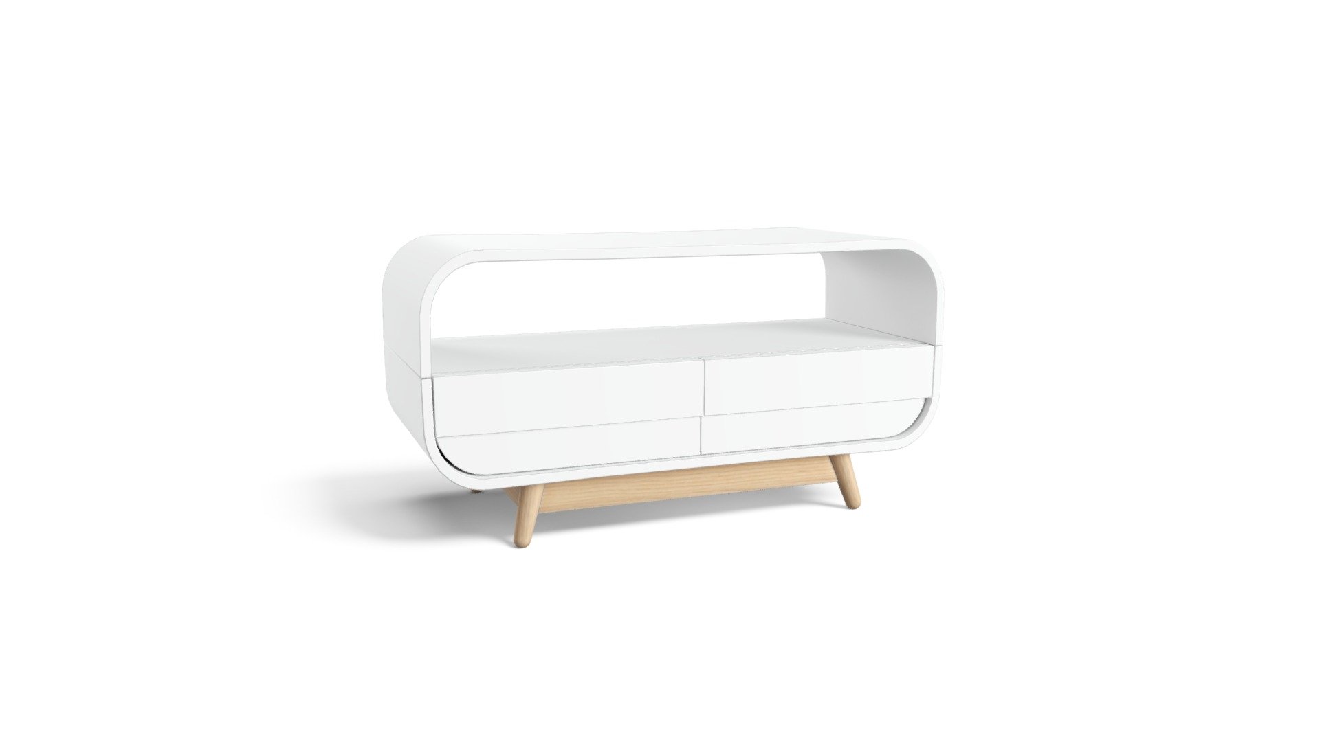 Esme Compact Media Unit, White and Ash - Download Free 3D model by MADE ...
