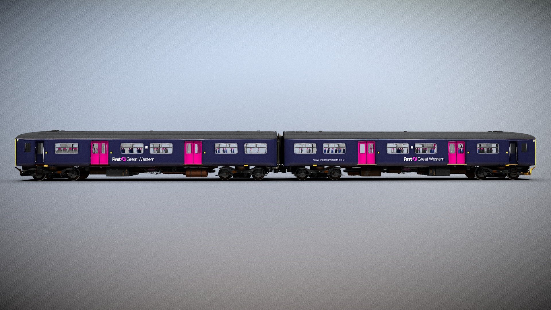 Train - British Rail Class 150 DMU - Download Free 3D model by ...