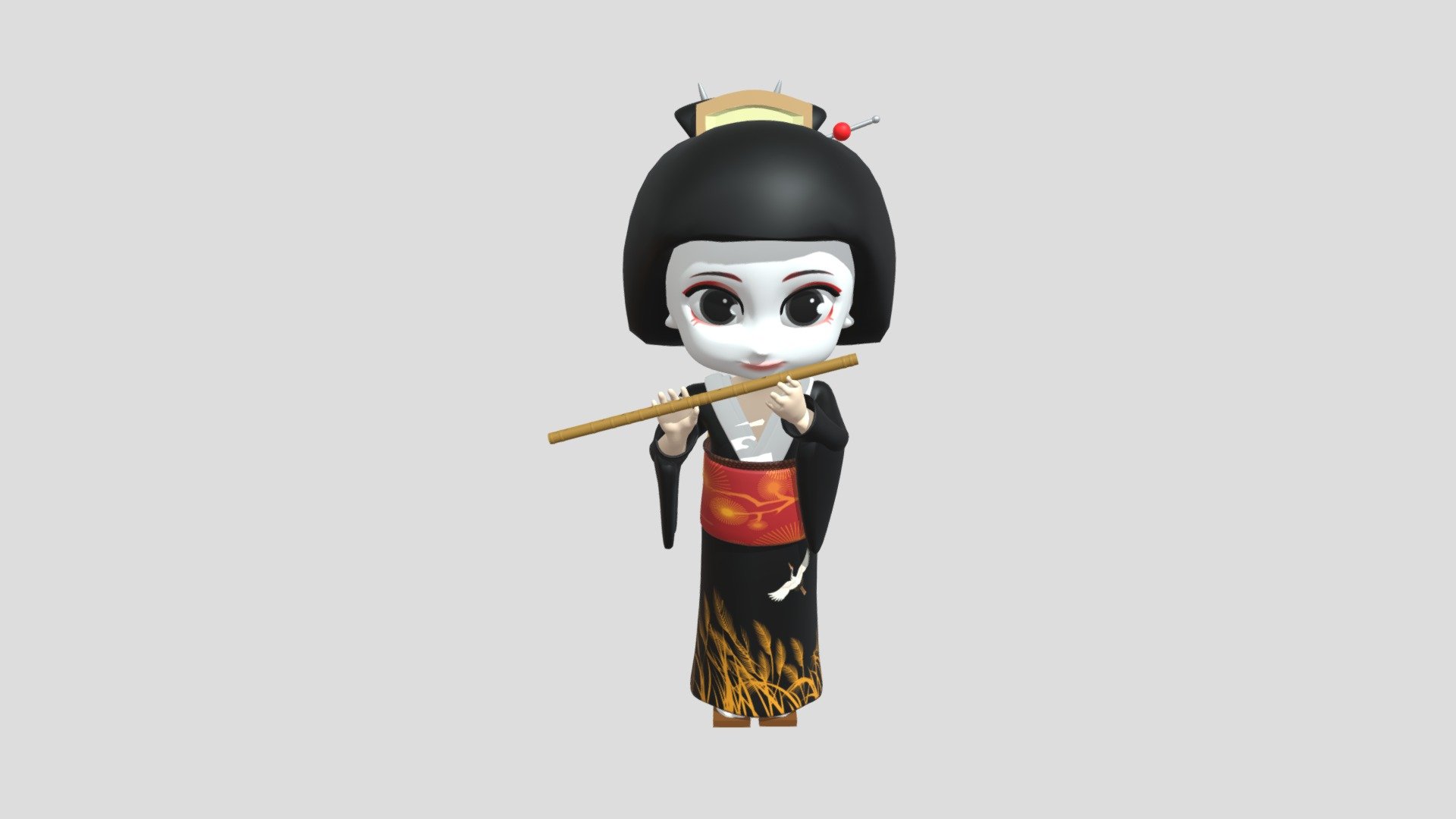 geisha - 3D model by ngjern2016 [98ce388] - Sketchfab